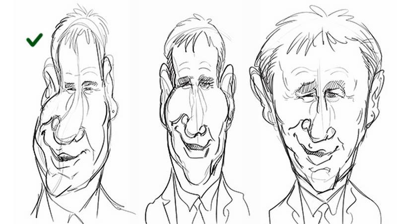 Proko - Drawing Harrison Ford – Caricature Sketch Example