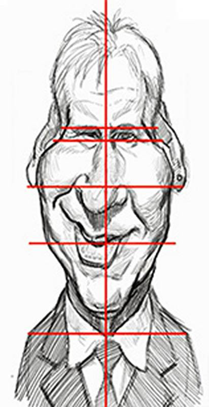 Proko - Drawing Harrison Ford – Caricature Sketch Example