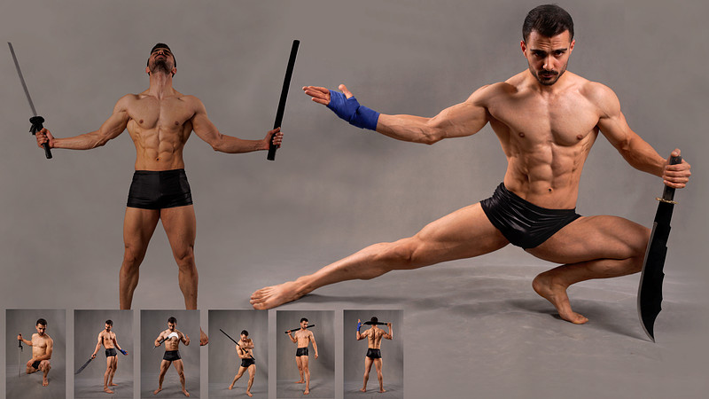 Proko - Warrior Man Reference photo pack