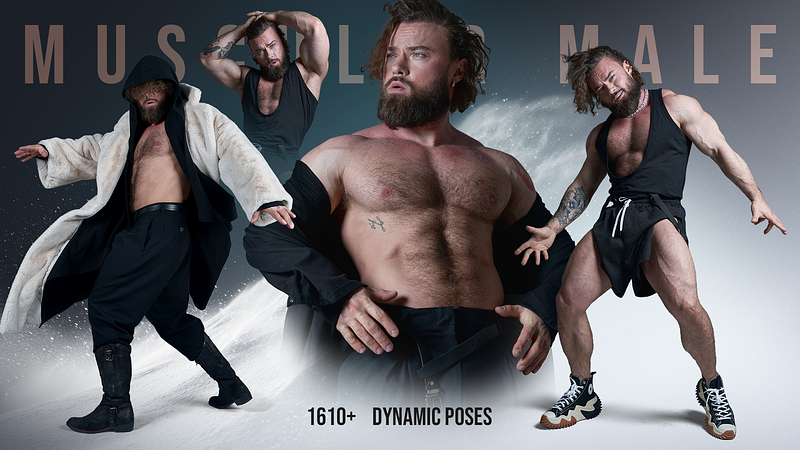 Proko - 1610+ Muscular Male — Dynamic Poses