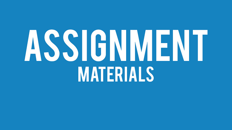 Proko - Assignment - Materials