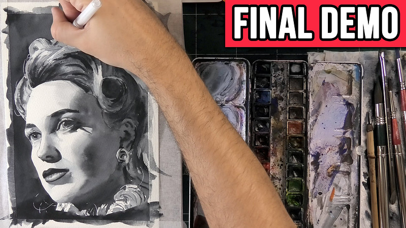 Proko - BRAVE Realistic Portrait - Black & White