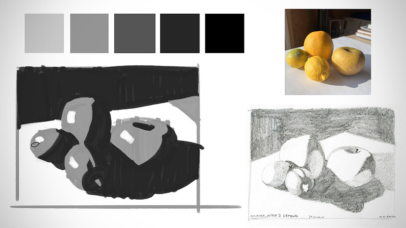 Proko - Critique - Notan Still Life Thumbnails - Level 2