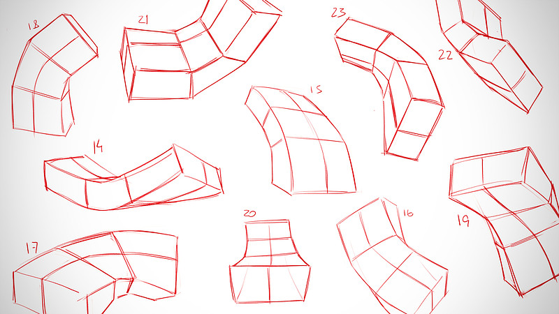 Proko - Critique - Gestural Torso Boxes