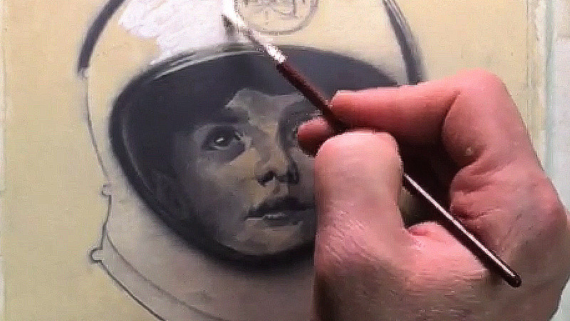 Proko - 18B: [Demonstration] Pencil and Acrylic technique