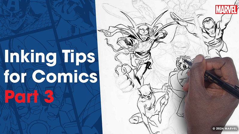 Proko - Inking Techniques for Comic Characters - Part 3