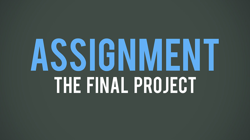 Proko - The Final Project Assignment