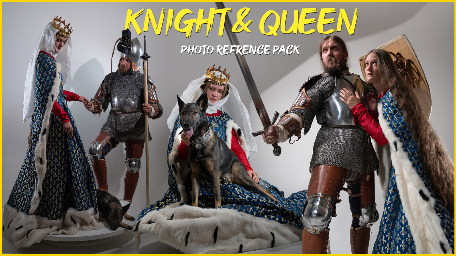 Proko - Knight & Queen reference pack for artists consists 471 JPEGs