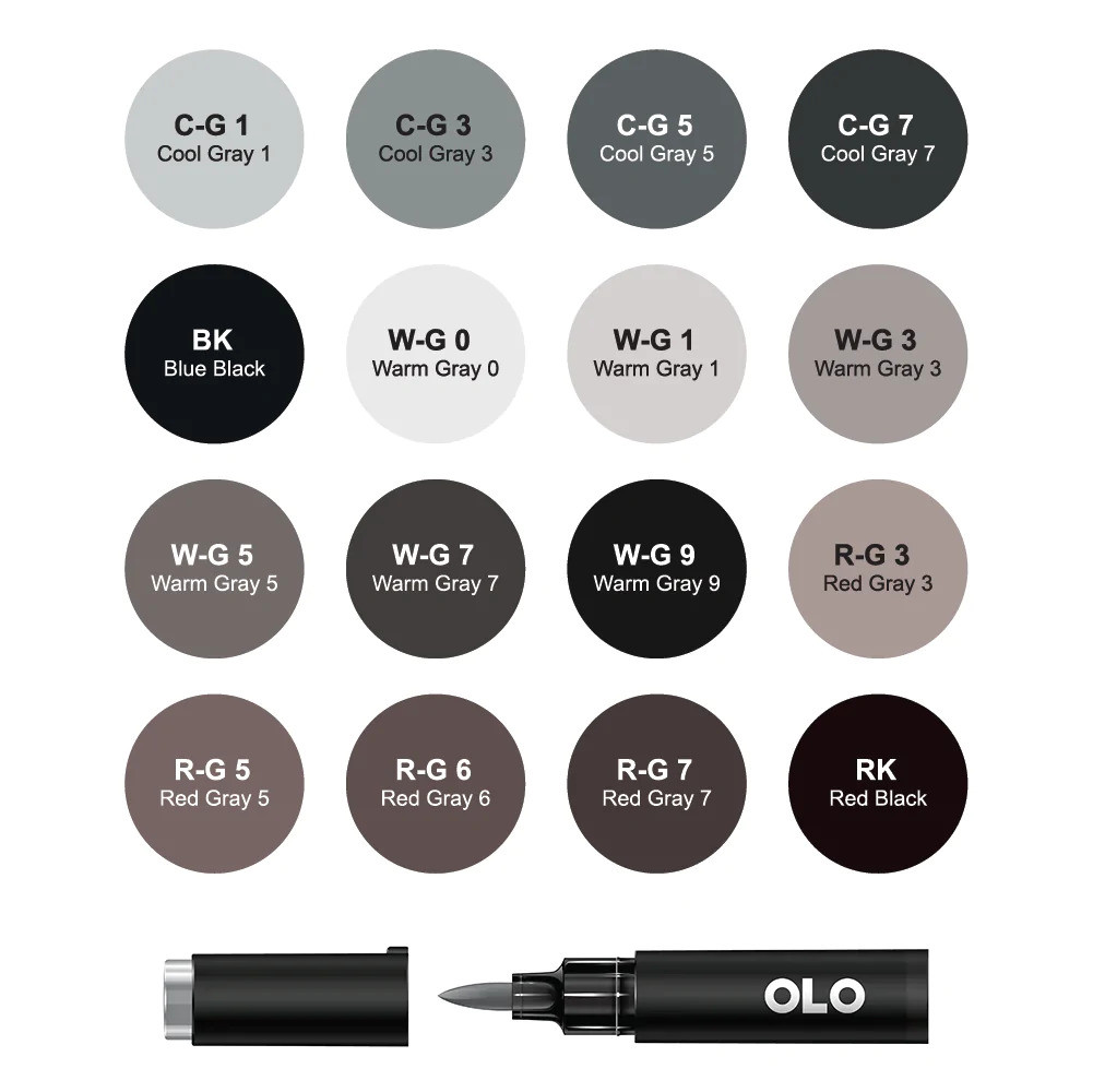 Proko - Proko OLO Markers - Grays Collection